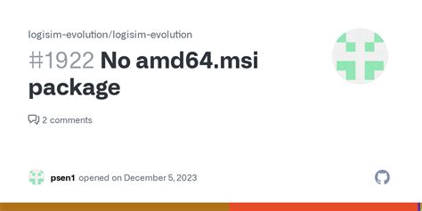 No Amd64msi Package · Issue 1922 · Logisim Evolutionlogisim