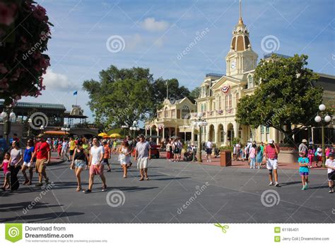 Sunny Day On Main Street USA Magic Kingdom Editorial Photo Image Of