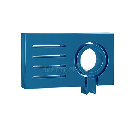 Icono De Plantilla De Certificado Azul Aislado En Fondo Transparente Conceptos De Diploma De