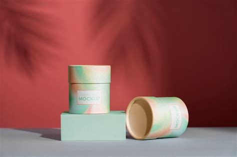 Conception De Maquette De Boîte Ronde Psd Premium