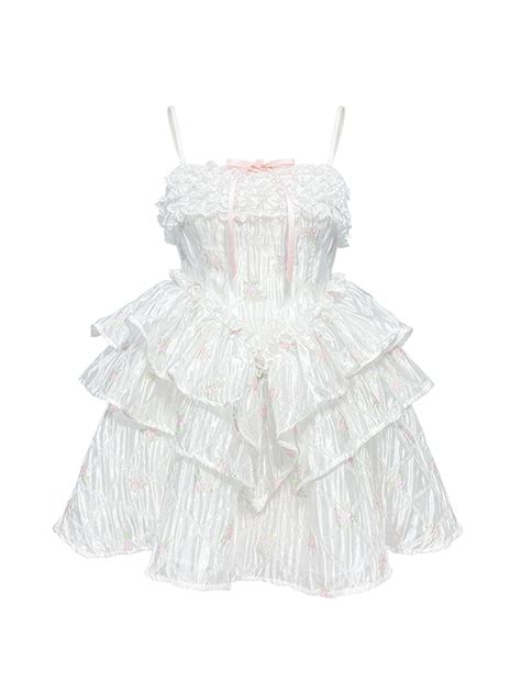 Rose Flower Lace Swan Suspender Dress Arcana Archive