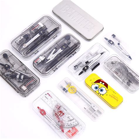 Mandg 7 8 Pcsset Math Set Protractor Drawing Triang Vicedeal