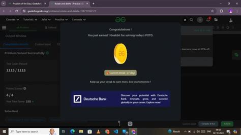 Aayush Singh On Linkedin Geekstreak2024 Duetschebank Geeksforgeeks Challengecompleted