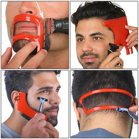 234pcs Men Beard Hair Goatee Neckline Shaving Template Guide Haircut