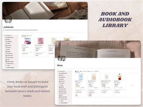 Notion Book Tracker Light Academia Digital Reading Journal Template Reading Challenge Book