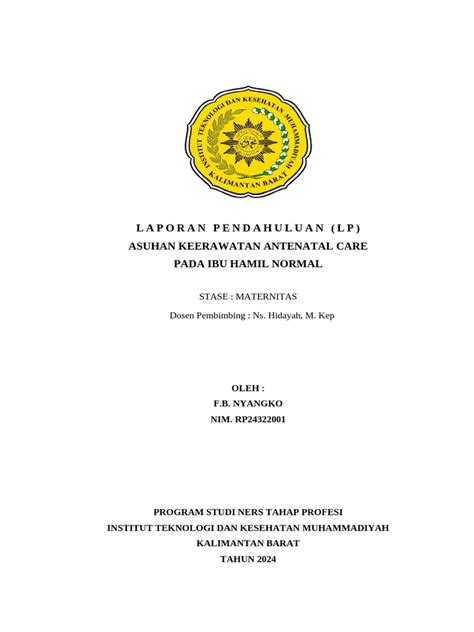 Lp Kehamilan Normal Pdf