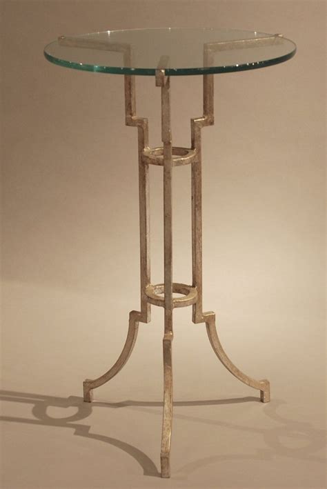 Antique Gold Bamboo Two Tier Iron Accent Table With Glass Dessau Home