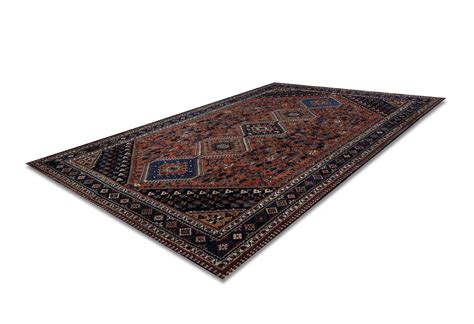 Tappeto Persiano Yalameh Aliabad Annodato Geometrico 5954