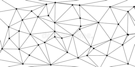 Abstract Geometric Network Background With Interconnected Black Dots And Lines Minimalistic