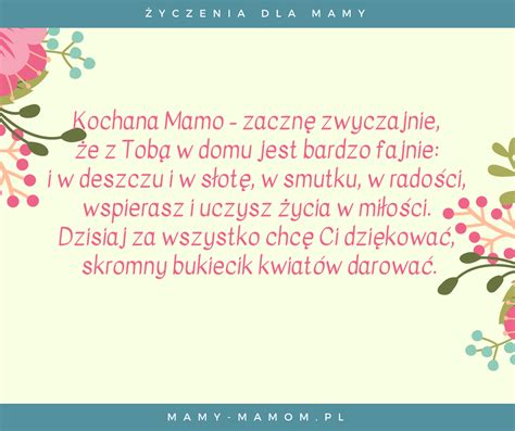 Życzenia Dla Mamy Wierszyki Na Dzień Mamy Mamy Mamompl
