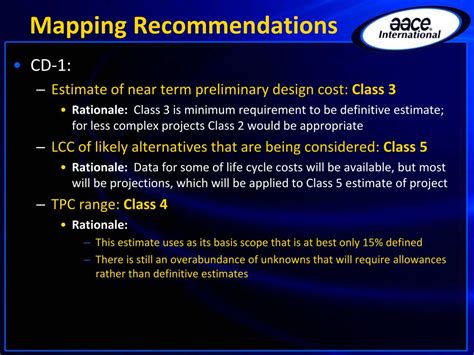 Ppt The [aace] Estimate Classification System Applied To The Doe Cd