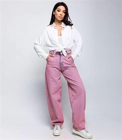 Джинсы БШ2251 розовый купить женские джинсы оптом