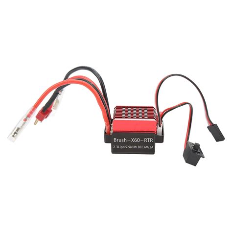 60a Rc Brushed Esc 6v 2a Brushed Speed Controller Esc With T Plug For
