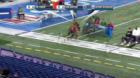 Anthony Richardson Dusts Tebow Newton In 40 Yard Dash Simulcam