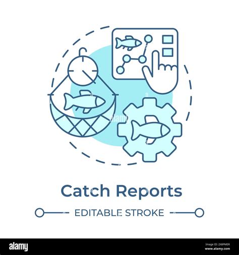 Catch Reports Soft Blue Concept Icon Stock Vector Image And Art Alamy