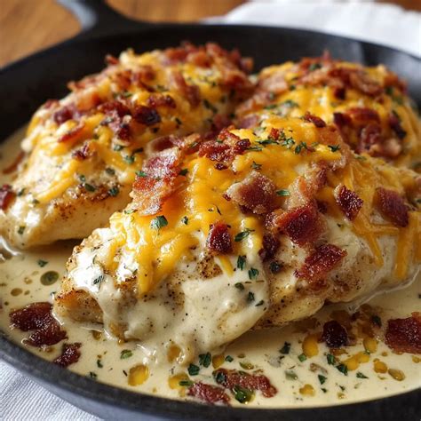 Bacon Ranch Skillet Chicken With Cheesy Sauce Easy Cook Recipe