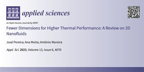 Applied Sciences Mdpi On Linkedin Fewer Dimensions For Higher Thermal