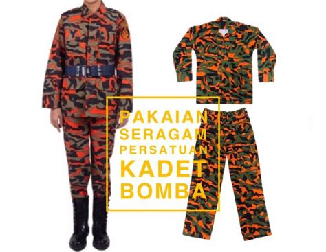 Baju Uniform Celoreng Kadet Bomba Persatuan Kokurikulum Sekolah Lelaki