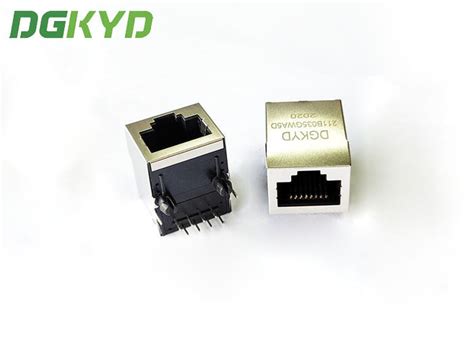 DIP 1X1 Single Port TAB UP RJ45 Network Connector