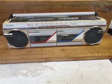Vintage Sharp Radio Retro Ghetto Blaster Boombox Amfm Cassette Player