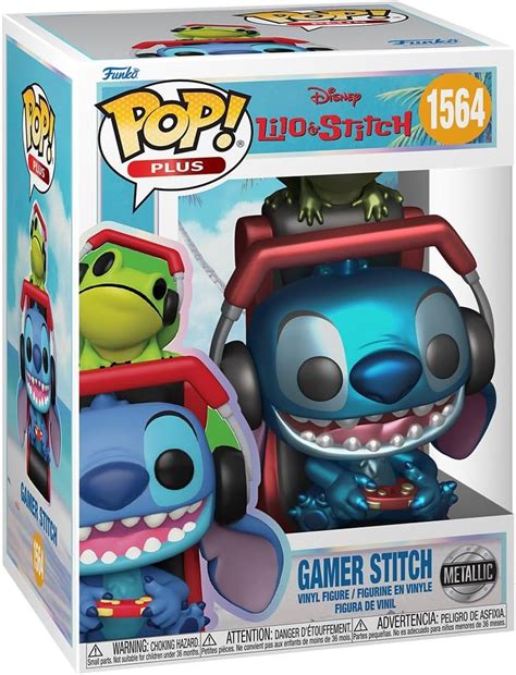 Funko Pop Plus Lilo Stitch Gamer Stitch Metallic