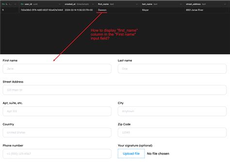 Display User Specific Information From Supabase Table In The Form Input