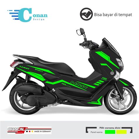 Conan Cutting Sticker Aksesoris Motor Stiker Yamaha NMax Elegant Conan Design Sticker