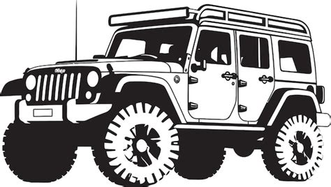 Vector Jeep Silhouette Beleza Minimalista Jeep Cherokee Vector Art