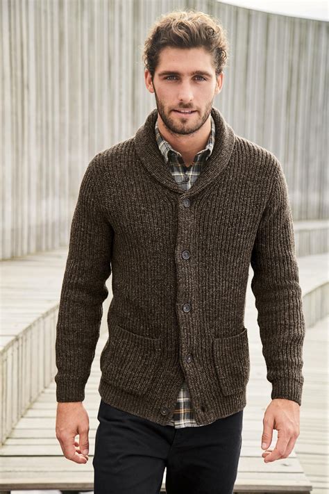 Buy Brown Rib Shawl Cardigan From The Next Uk Online Shop Mens Shawl
