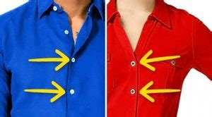 Sabes porque os botões das camisas dos homens e das mulheres não são do mesmo lado Nem imaginas