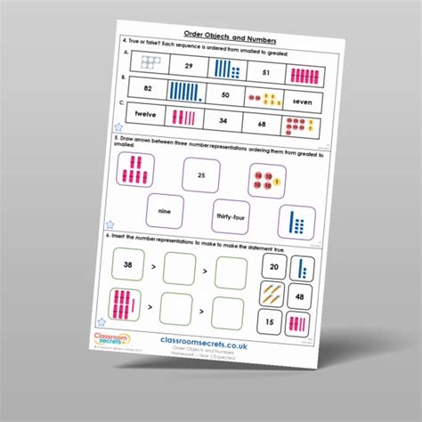 Order Objects And Numbers Mixed Activity Resource Classroom Secrets