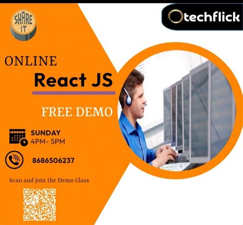 React Js Free Demo Session Any One Interested To Join Scan The Qr Code Any Queries Contact The