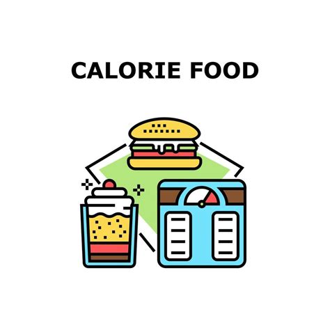 Calorie Food Vector Concept Color Illustration 9947076 Vector Art At