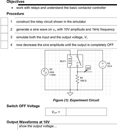 Solved Please Calculate V Off Switch Off And Also Please Provide