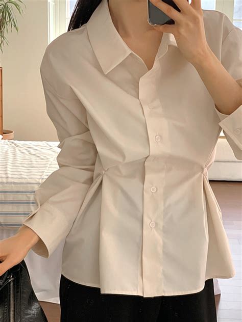 리리앤코 Ss시즌추천 만능코디템 44 120 펜즈빈 버튼 슬림핏 카라넥 셔츠봄여름가을신상데일리룩유니크룩출근룩하객룩캐주얼룩데이트룩자체제작빅사이즈