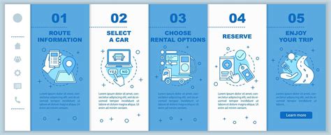 Car Rental Service Onboarding Mobile Web Pages Vector Template 3761711 Vector Art At Vecteezy