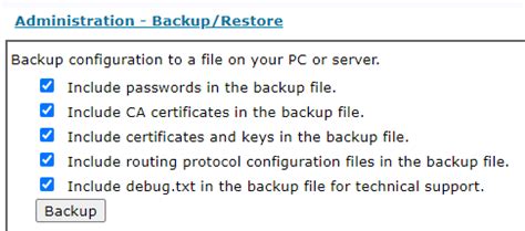 How To Backup Restore Configuration To Include Port Isolate Hub Mode On SarOS Routers Digi