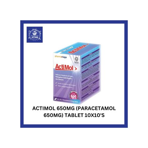 Actimol Paracetamol 650mg Tablets 10x10s Exp 012026 Shopee Malaysia