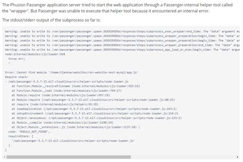 Javascript Hosting NestJS App On Phusion Passenger When Hosting