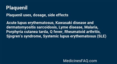 Plaquenil Uses Dosage Side Effects Food Interaction And Faq