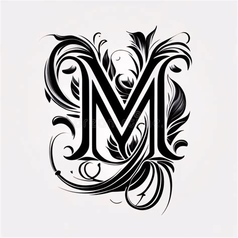 Vintage Monogram In The Style Of Baroque Letter M Stock Illustration Illustration Of Style