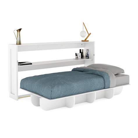 The Lori Wall Bed Twin Horizontal White Wall Bed Murphy Bed