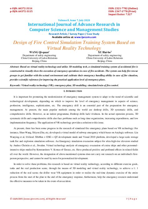 Pdf Design Of Fire Control Simulation Training System Based On Virtual Reality Technology