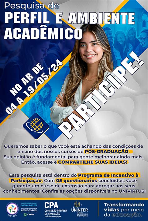 Pesquisa De Perfil E Ambiente Acadêmico Pós Graduação Lato Sensu