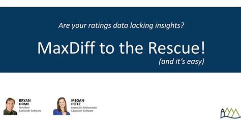 Sawtooth Software Webinar Are Your Ratings Data Lacking Insights