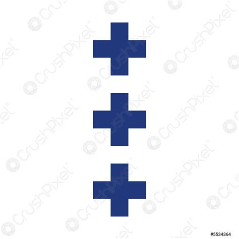 Three Vertical Dots Menu Pixelated RGB Color Ui Icon Stock Vector