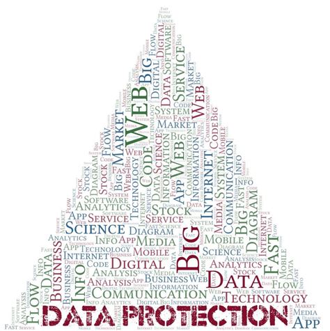 Data Protection Vector Word Cloud Made With Text Only Stock Vector Illustration Of Colors