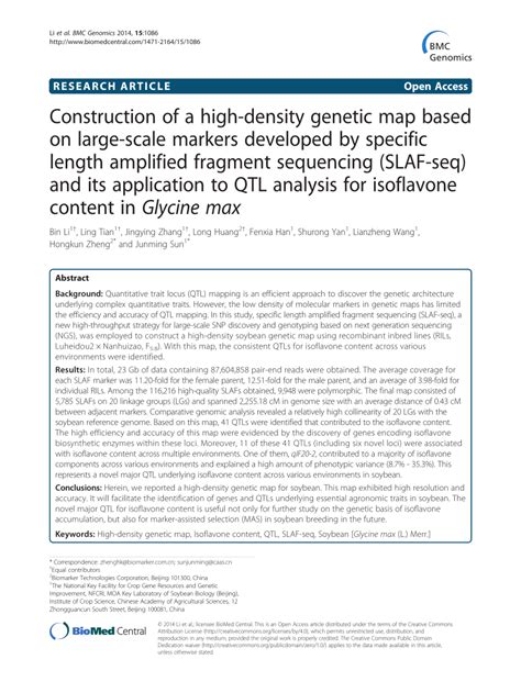 Pdf Construction Of A High Density Genetic Map Based On Large Scale