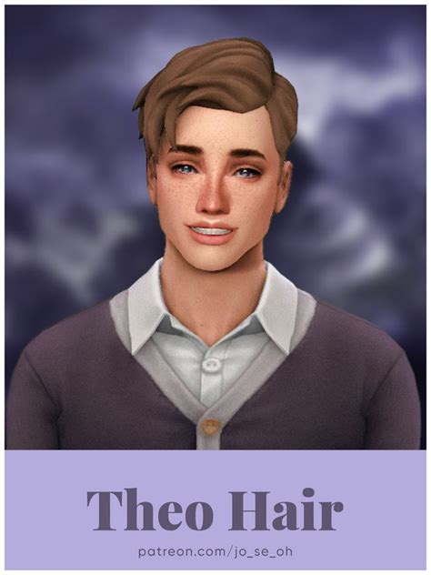 Theo Hair Josh Jo Se Oh Joshseoh Sims 4 Hair Male Sims Hair Sims 4 Mm