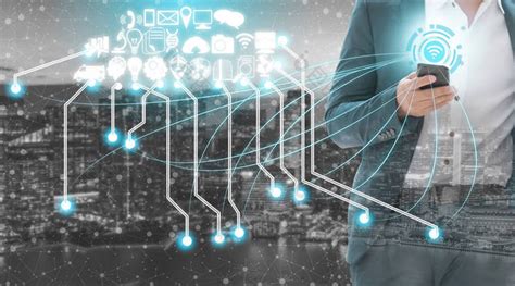 智能城市无线通信网络具有图形显示物联网和图片 包图网企业站